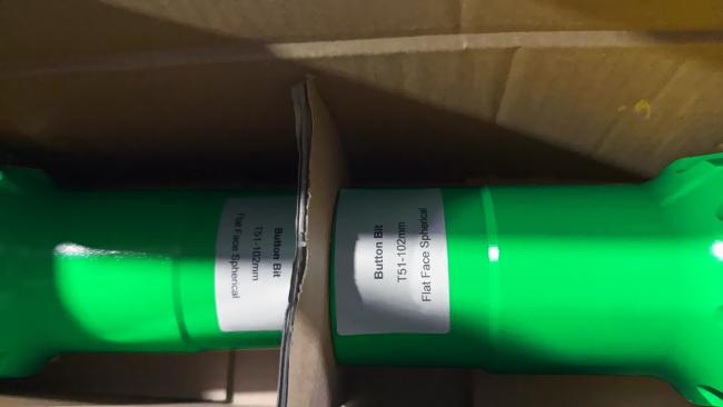 T51-102mm Flat Face Spherical Thread Rock Drill Button Bit