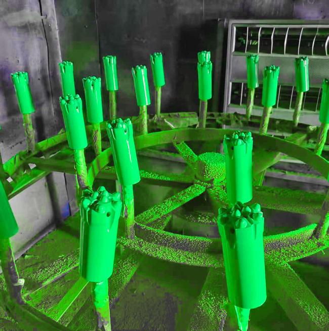 R32 spherical button drill bit close-up