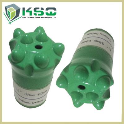 China Carbide Jack Hammer Long Skirt Taper Button Bit 34mm 7 Buttons ISO9001 Approved for sale