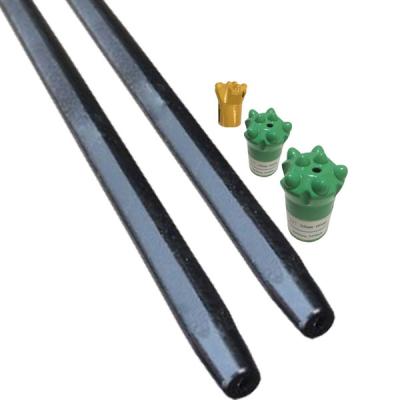 China ISO Approval Tapered Drill Rod Hex 22 X 108mm / 25 X 159mm For Small Hole Range for sale