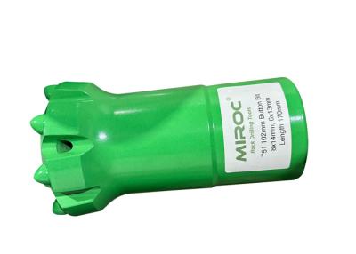 중국 T51-102mm 텅스텐 탄화물 및 고강성 합금 강철 버튼 드릴 비트 중간 단단한 바위 조건에 이상적입니다 판매용
