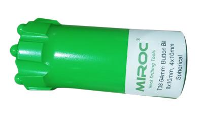 中国 T38 64mm トップハンマーロックドリルボタンビット 販売のため