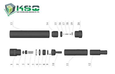 Cina Cantieri sotterranei/copertura della valvola degli strumenti di perforazione trivellazione DTH dell'acqua DTH80X-07 in vendita