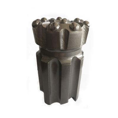 China Cara cóncava de alta velocidad del pedazo de botón del hilo de la perforación T45 102m m para el heavy en venta