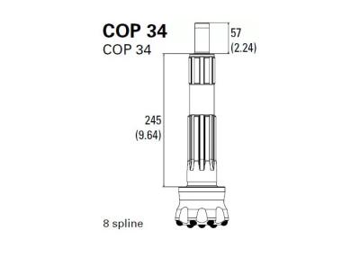 중국 조금 정강이 COP32 BR3 IR3.5 COP34 착암기 망치를 위한 까만 DTH 드릴용 날 판매용