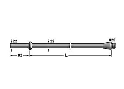 China H25 22mm 82mm Hex Shank Drill Rod for sale