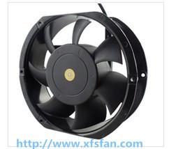 China 170*152*51mm 12V/24V/48V DC Black Plastic Brushless Cooling Fan DC17251 for sale