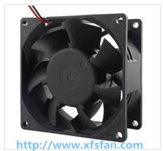 China 80*80*38mm 12V/24V/48V DC Black Plastic Brushless Cooling Fan DC8038 for sale