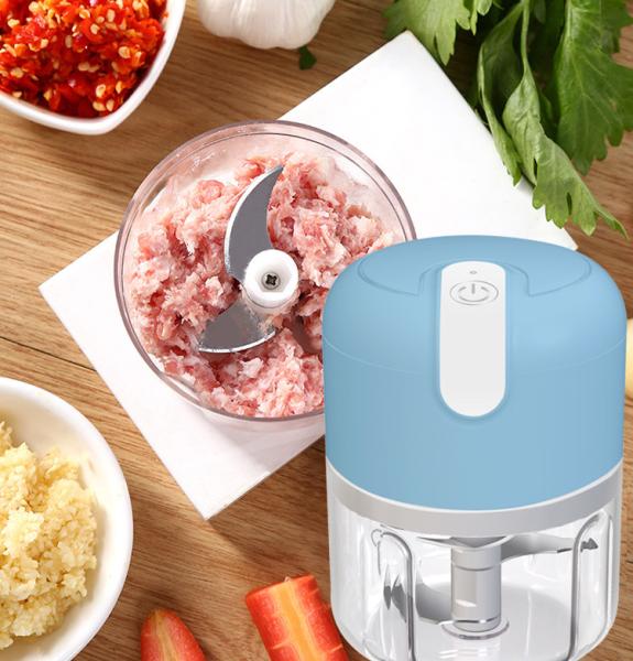 Quality Colorful 37W DC Motor Food Processor With Shredding Disc And Stainless Steel for sale