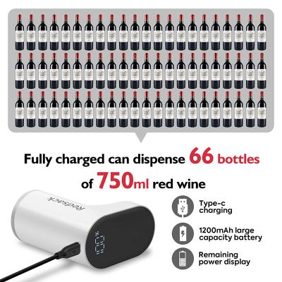 중국 1200mAh 배터리 스마트 멀티 스마트 와인 에어레이터 및 디스펜서 LED 터치 스크린 디스플레이 판매용