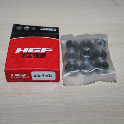 China Large inventory best quality HGF deep groove ball bearing 624zz 4*13*5mm for sale