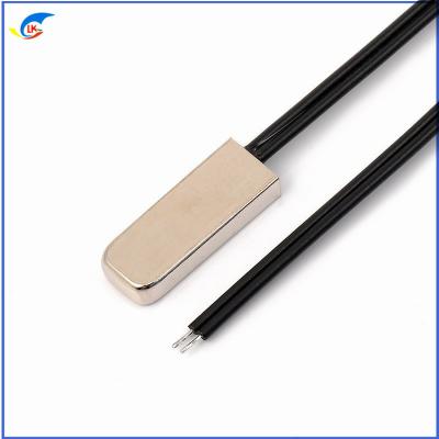 China Radiator Temperature Protection Ntc Thermistor Sensor 100K3950 Flat Shell Temperature Probe for sale