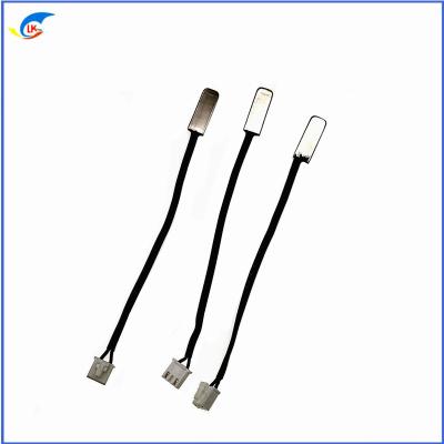 China Radiator Temperature Protection Ntc Thermistor Sensor 100K3950 Flat Shell Temperature Probe for sale