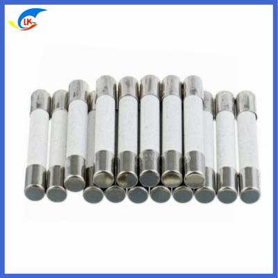 China 6.35x30mm 6X30mm Micro-tubulaire lont Keramische snelle blaas F10A/12A/15A/20A/25A/30A250V Pin Double Cap Te koop
