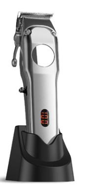 China Metal Professional Hair Clipper Electrical Rechargeable Plug And Play 2000mAh Lithium Battery LED Display For Salon for sale