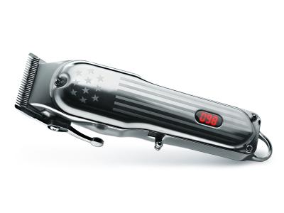 China Metal Professional Hair Clipper Electrical Rechargeable Plug And Play 2000mAh Lithium Battery LED Display For Salon for sale