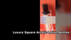 Premium Square Acrylic Lotion Bottles for Cosmetic Packaging