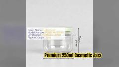 Premium 250ml PET Cosmetic Jar for Face Cream Packaging