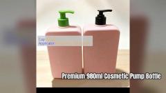 980ml HDPE Pump Bottle Professional Cosmetic Packaging
