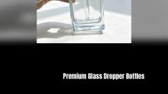 Premium Rectangle Glass Dropper Bottles for Essential Oils