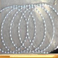 China 450mm Diameter Galvanized Barbed Razor Wire for Anti Climb Protective Construction for sale