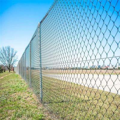 China Safety Black Metal Chain Link Mesh Fence PVC Coated Chain Link Fence Panel for sale