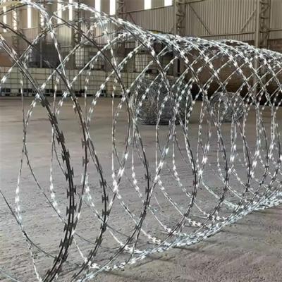 China 304 Stainless Steel Razor Wire with 2.5mm Wire Diameter and 500mm Diameter Concertina Coil for High-Security Fencing for sale