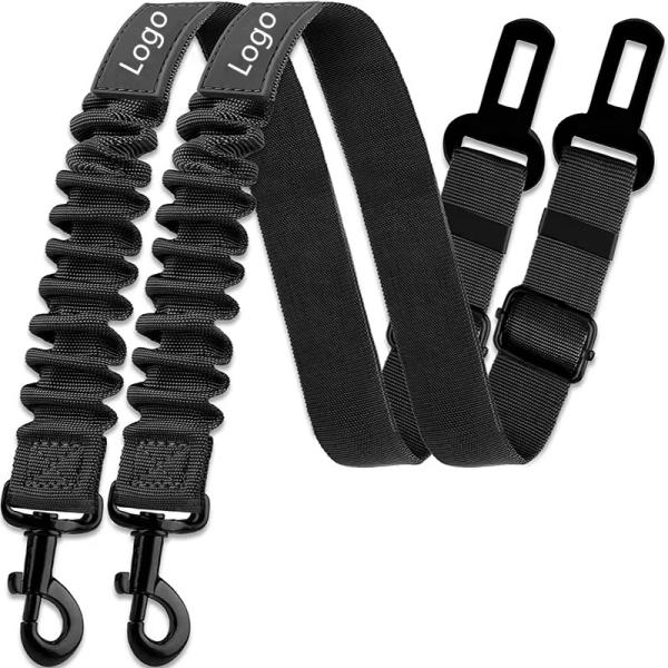 Quality Safety Adjustable Dog Seat Belts Custom Logo Dog Car Seat Belts Stretchable for sale