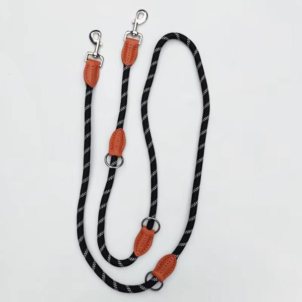 Quality Reflective Heavy Duty Nylon Dog Leash Hands Free Nylon Pet Leashes Solid With for sale