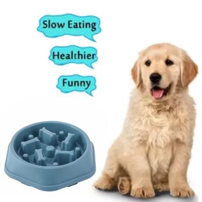 China Anti Slip Slow Feeder Pet Bowls Round Anti Choke Feeding Bowl Eco Friendly for sale