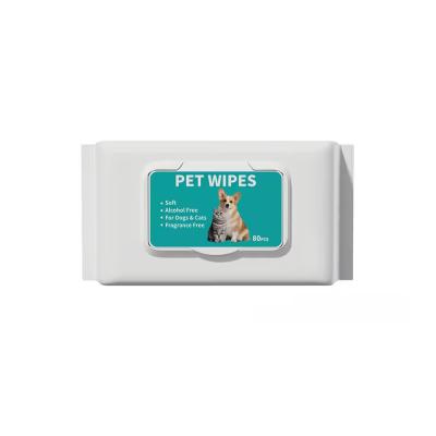 China Soft Pet Wet Wipes OEM ODM Dog Wet Wipes For Cleaning Dogs Paw Face Eye for sale