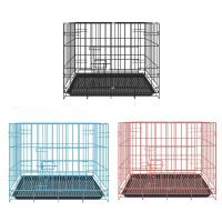 Quality Quadrate Dog Cat Cages Bottomless Stainless Steel Dog Cages Breathable for sale