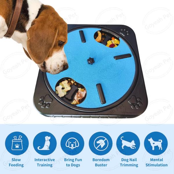 Quality Rubber Pet Training Products 3 In 1 Dog Food Puzzle Toys Dog Nail File Scratch for sale