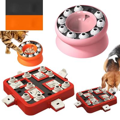 China ABS Slow Eating Cat Bowls Round Slow Feeder Cat Bowl Toy Cat Slow Feeder for sale
