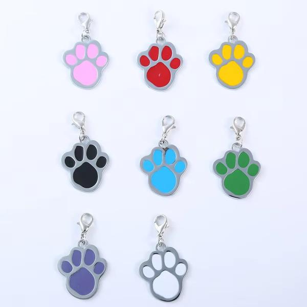 Quality OEM / ODM Stainless Steel Pet Tags Paw Shape Dog Identity Tags for sale