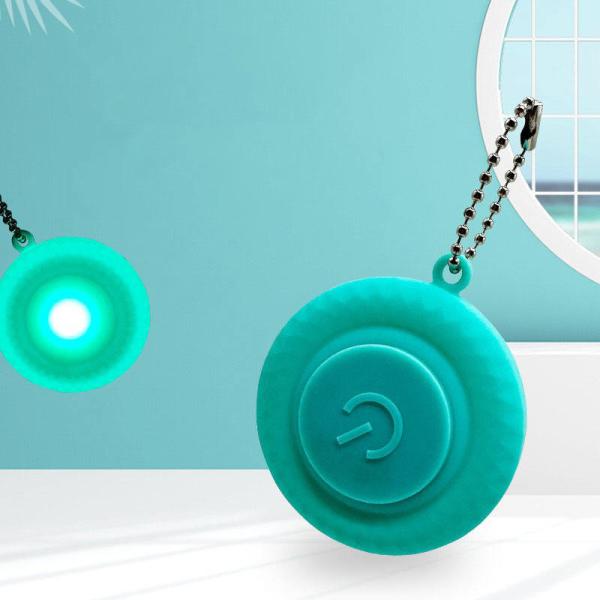 Quality Clip On LED Flashing Dog Tag Silicone Light Up Dog Collar Tag Green for sale