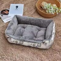 China Textured Wave Pet Sofa Beds Washable Large Rectangle Dog Bed Comfortable  for sale