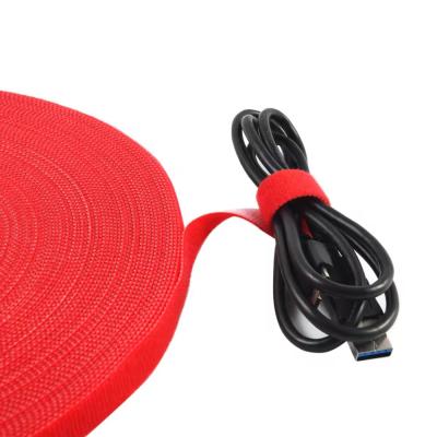 China Self Adhesive Hook And Loop Strap Customized Back To Back Cable Tie Colorful for sale