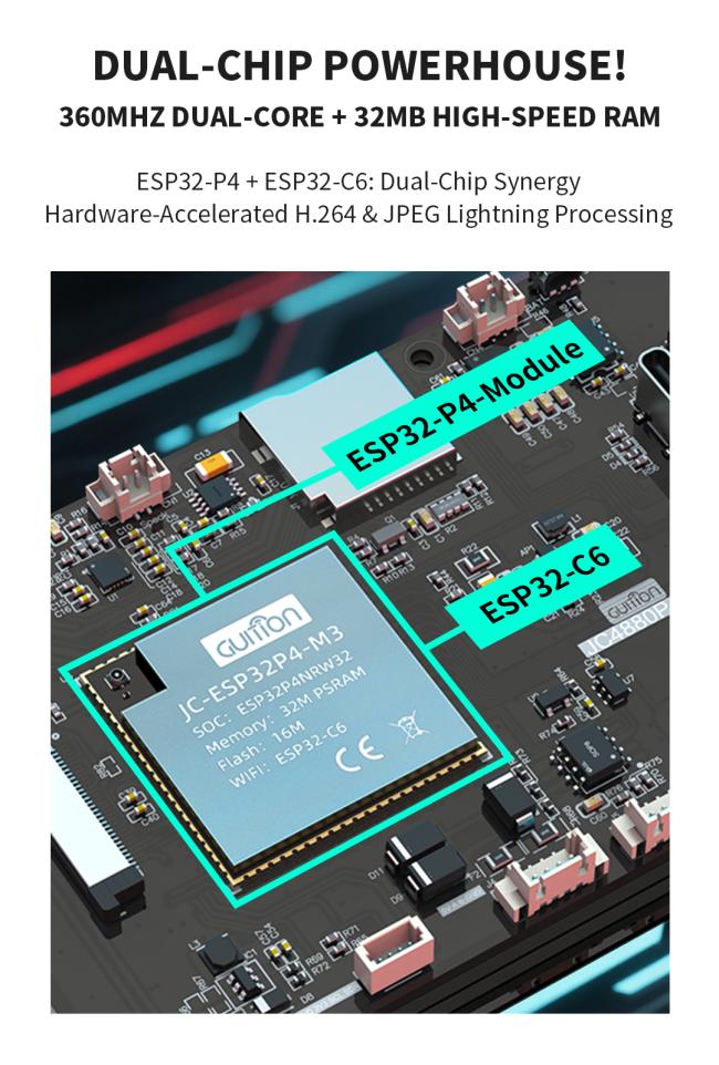Guition JC4880P443C_I_W ESP32 Display Module display demo