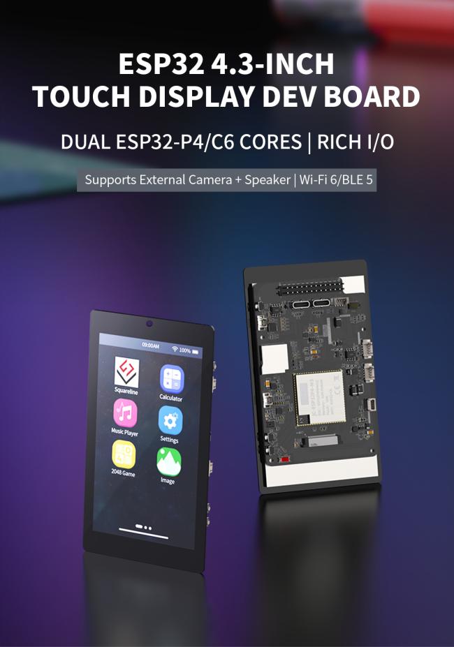 JC4880P443C_I_W ESP32 Display Module front view