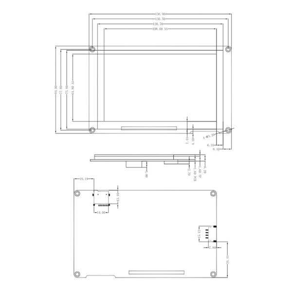 800x480 5 Zoll-IPS-Anzeigen-Modul RGB 65K 5 Zoll-kapazitiver Touch Screen HMI