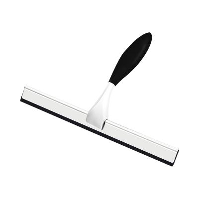 Cina Boomjoy Sustainable Flexible Small Stainless Steel Window Squeegee Window Cleaning Rubber Wiper With Hook in vendita