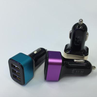 China High power Multiple usb car charger for cell Phone , green car cigarette socket adapter for sale