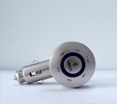 China Green , Blue , Orange ABS Bluetooth 2.1 USB Car Chargers with LED Light Indicator for sale