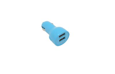 China 2 in 1 Universal USB Car Charger LED light for Smartphones Blue for sale