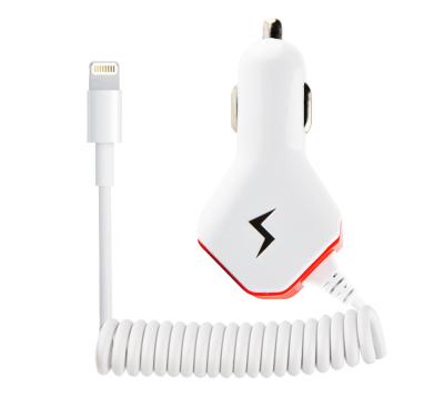 China Heavy Duty Dual USB Car Charger Cable For Micro Phone Samsung HTC LG for sale