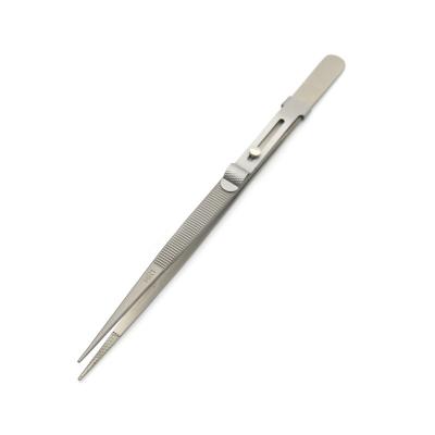 China liga elástica Gem Tweezers With Groove Lock do titânio de 16.5cm à venda