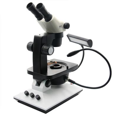 China Brazo oscilante 45X Gem Microscope Classic Base binocular FGM-R6S-161 de la fábula LED en venta