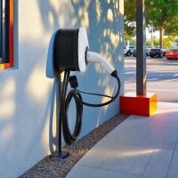 China 32A 7KW Adjustable Current EV Charging Station with LCD Screen and Type 2 Socket Wallbox Charger for sale