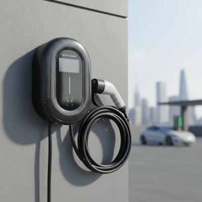 China 7kW Plug And Play Compact EV Charger Wall Mount Home Charging Station With 5m Cable for sale